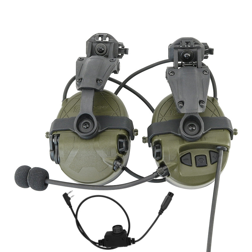 TS TAC-SKY TAC303 Tactical Communication Headset with ARC Rail Mountin