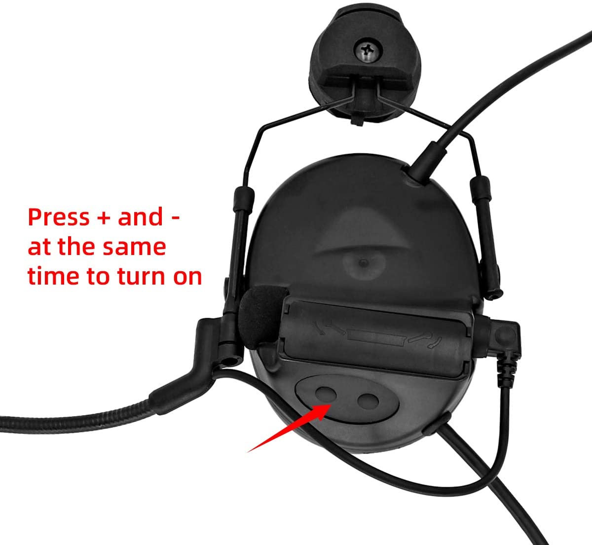 TAC-SKY C2 Tactical Headset Helmet Version With Rail Adapter Noise red ...