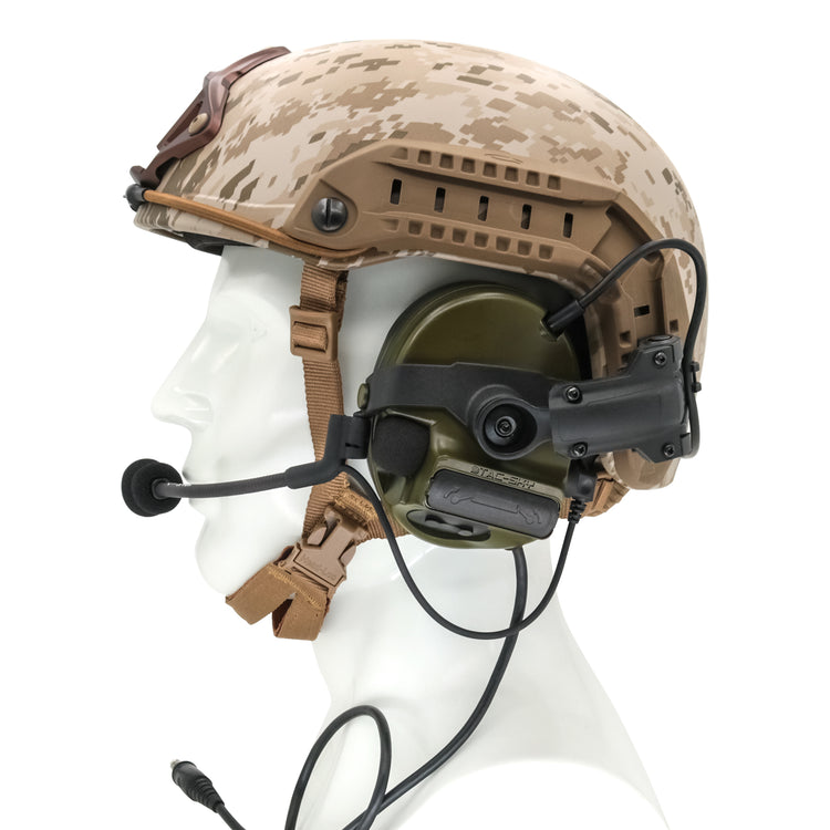 TAC-SKY C3 Tactical Headset Helmet Rail Adapter Version Noise Cancelli ...