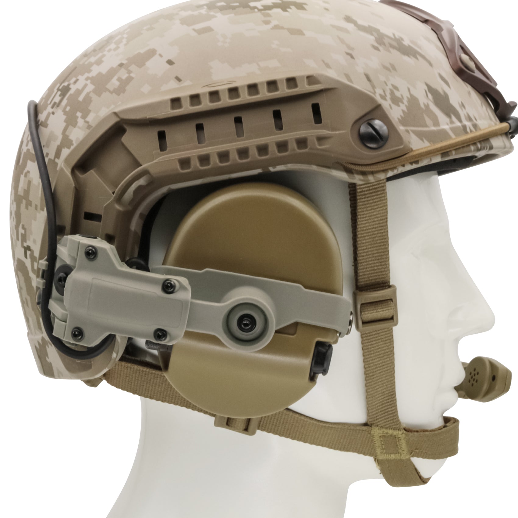 TAC-SKY Sordin Tactical Headset Silicone Earmuffs Fast Helmet ARC Trac ...